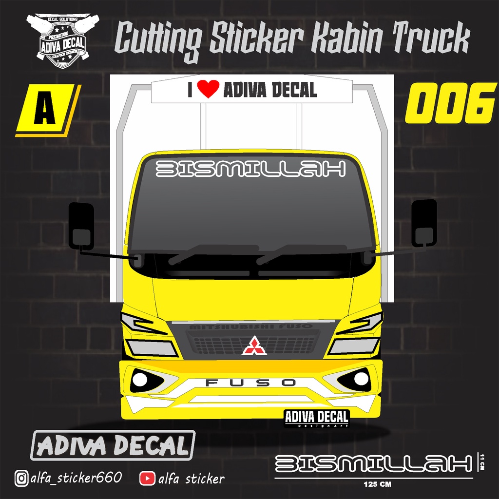 Jual STIKER KACA DEPAN TRUK STICKER KACA DEPAN TRUCK CANTER ELF HINO ...