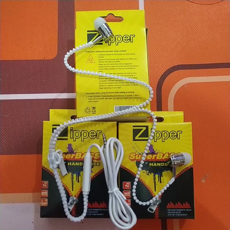 Jual Handfree Zipper Super Bass | Shopee Indonesia