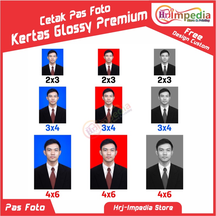 Jual Cetak Pas Foto Ukuran 4x6 3x4 2x3 | Foto Kertas Foto Premium Glossy | Shopee Indonesia