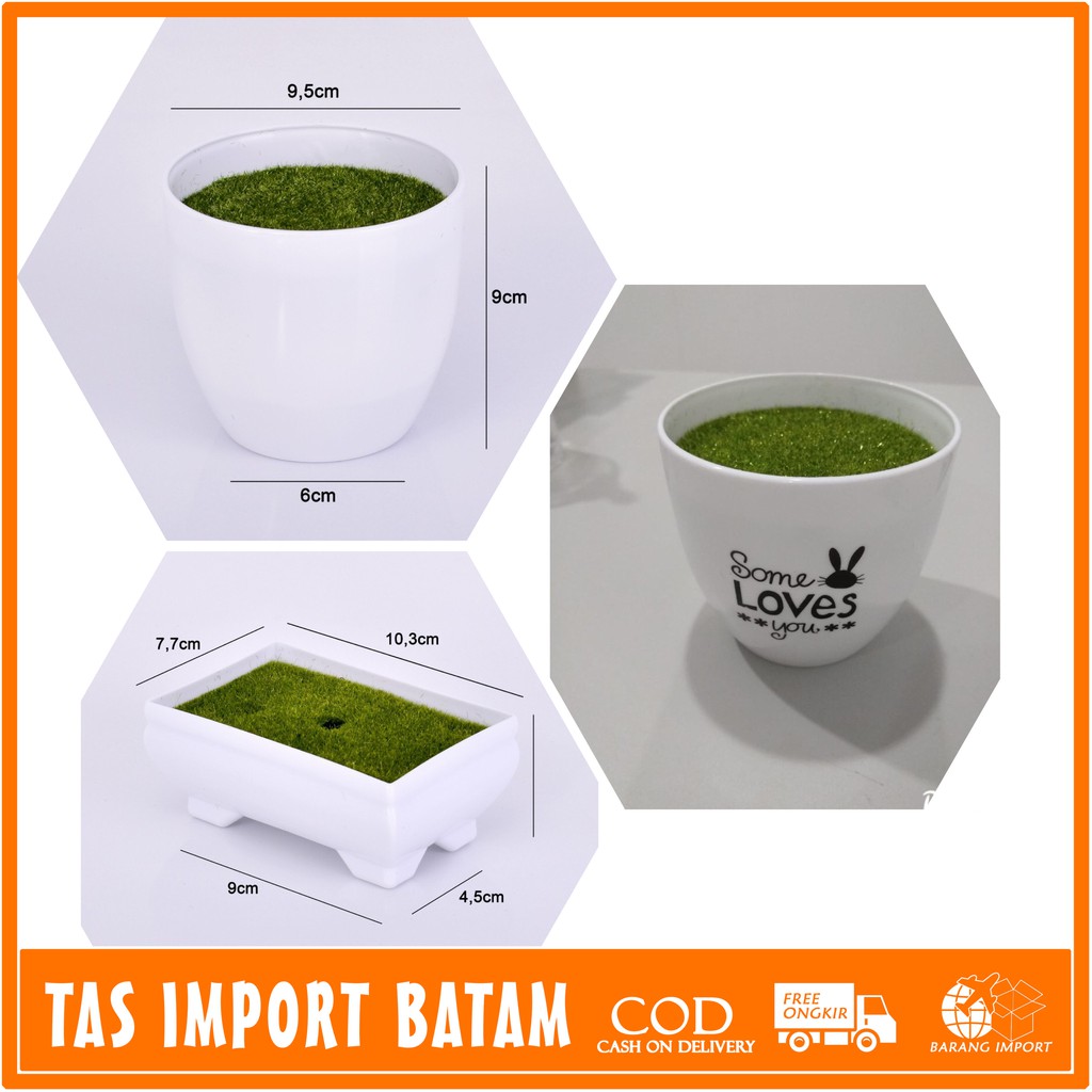 Jual TIB / COD Pot bunga plastik warna putih. BULAT. PETAK P9991 ...