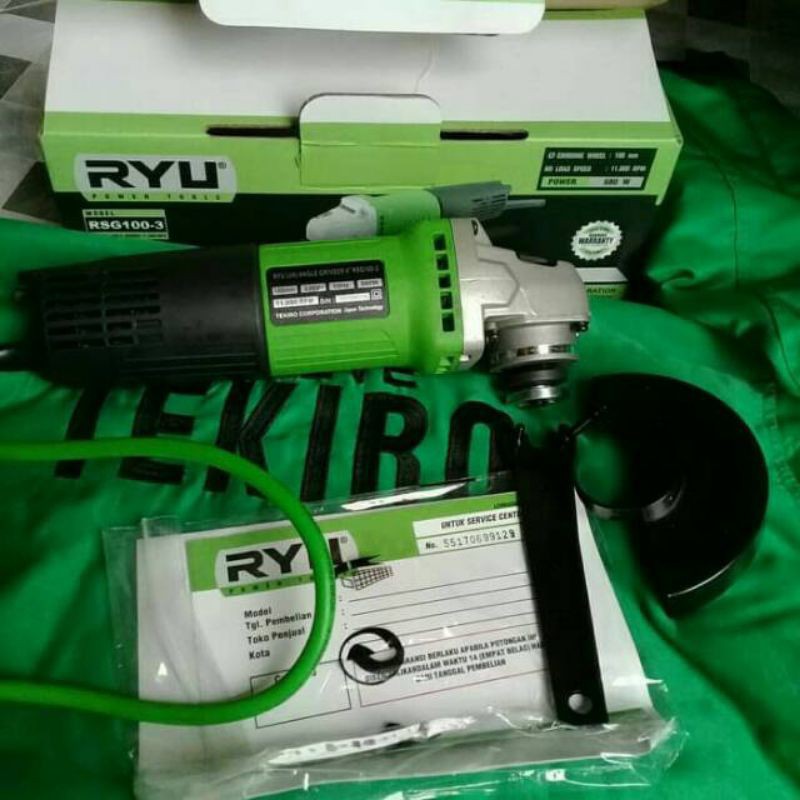 Jual Mesin Gerinda RYU RSG 100-3 By Tekiro Grinder 4" Gerindra Tangan | Shopee Indonesia