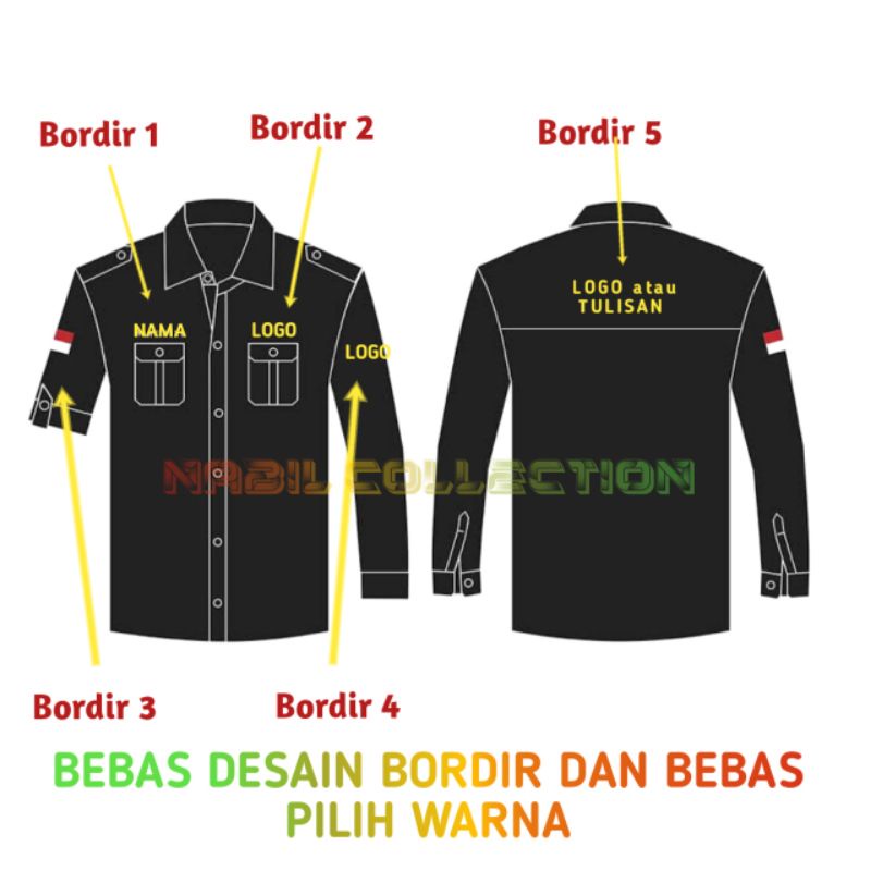 Jual KEMEJA CUSTOM, PDH, PDL, BORDIR, KONVEKSI DESAIN SUKA-SUKA ...