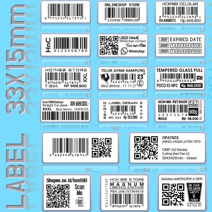 Jual CETAK BARCODE ASLI BISA DI SCAN BANYAK VARIASI DESAIN FINISHING ...