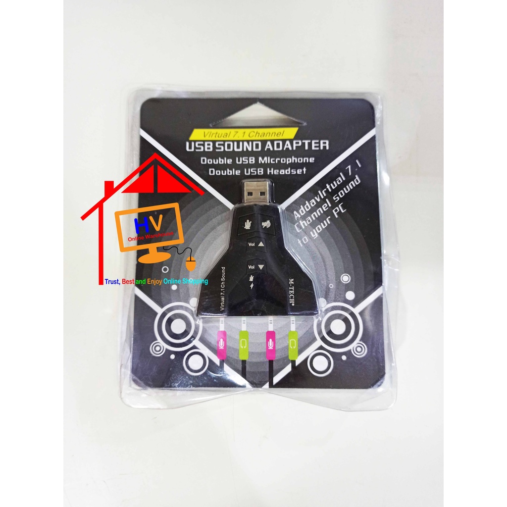 Jual USB Sound Card Audio Controller Virtual 7.1 Track Soundcard ...