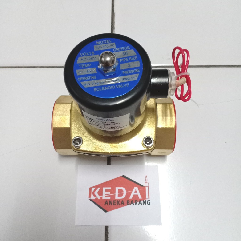 Jual Solenoid Valve 2" 2 Inch Inchi Brass Kuningan 220V 220VAC NC DN50 2W-500-50 | Shopee Indonesia