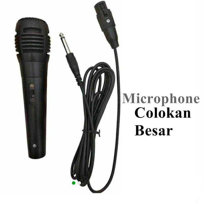 Jual Microphone Mic Kabel Karaoke Colokan Besar / Colokan Kecil Mic ...