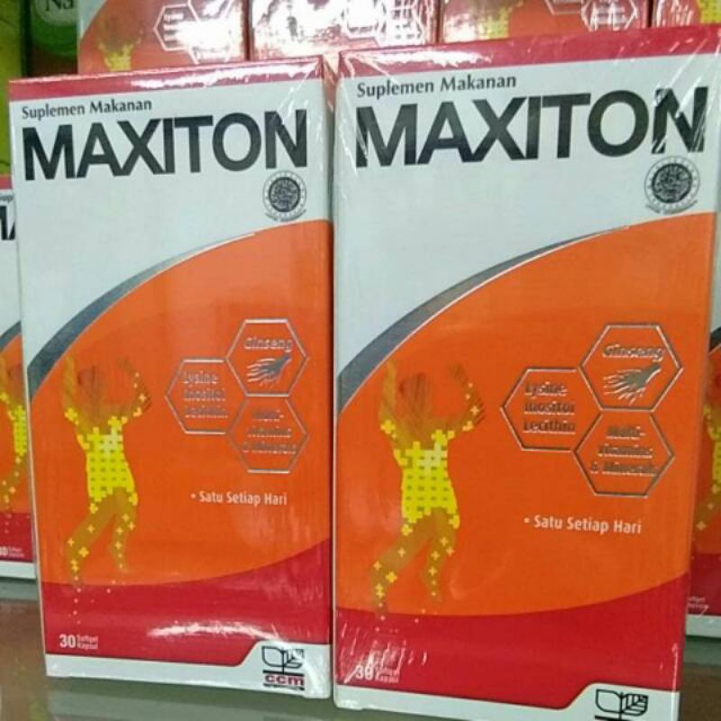 Jual maxiton suplemen multivitamin,ginseng 30 capsul | Shopee Indonesia