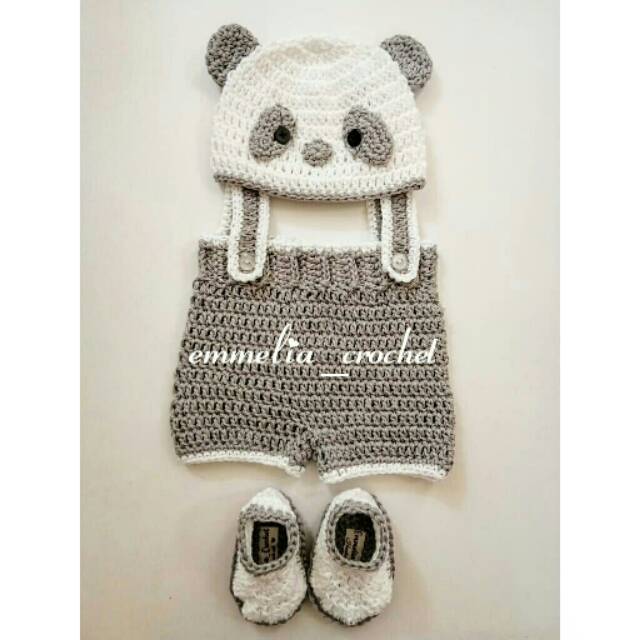 Jual Satu Set Rajutan bentuk Panda | Shopee Indonesia