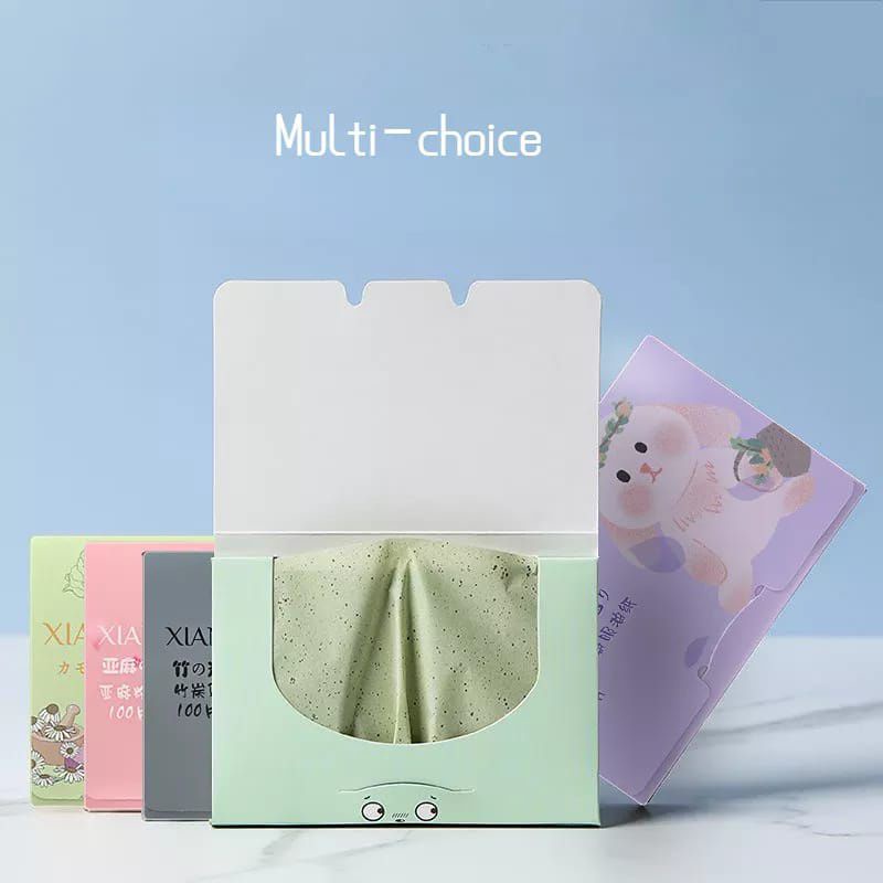 Jual Kertas Tisu Wajah Penyerap Minyak Wajah 100lembar Kertas Tissue ...
