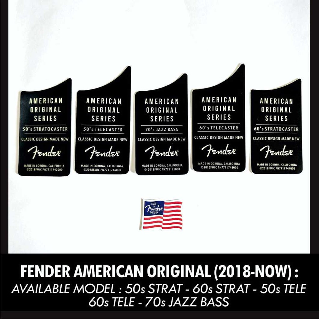 Jual Fender USA Sticker Pickguard Gitar dan Bass Set Stiker Pickguard ...