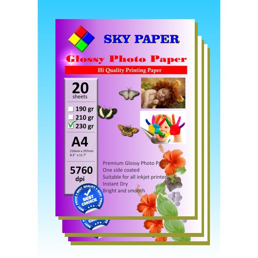 Jual Photo paper 230 gsm Sky 230gsm photopaper fotopaper kertas foto ...