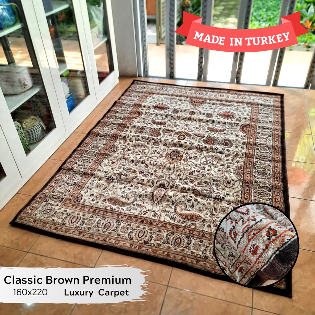 Jual Karpet Turki Import Permadani Asli Turki 160x220 Classic Brown ...