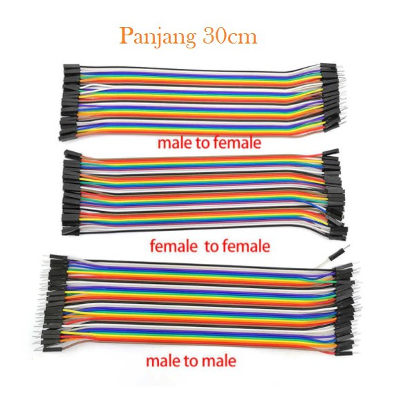 Jual 40Pin Kabel jumper Dupon male to male Male to Female Female to ...