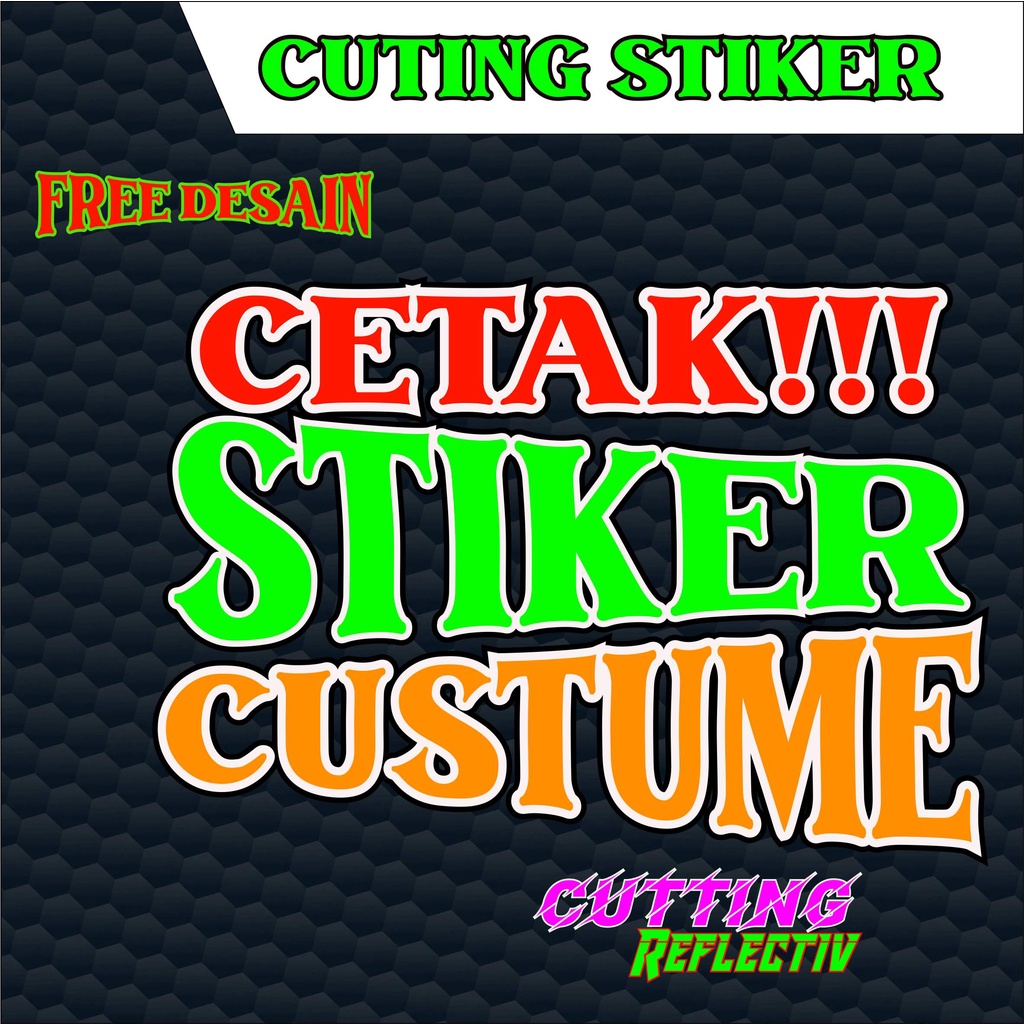 Jual Sticker Tulisan Logo/kata-kata Cutting Desain Bisa Request Bahan ...