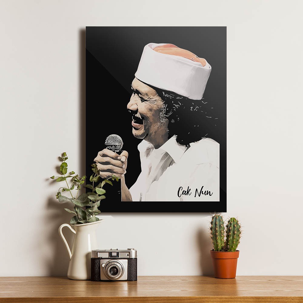 Jual Cak Nun Poster Dekorasi Kayu Maiyah Kiai Kanjeng Hiasan Pajangan ...