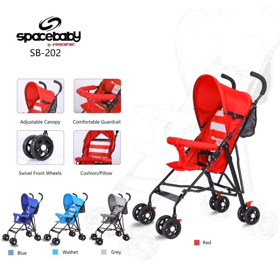 Jual Kereta Bayi / Stroller Baby Spacebaby SB-202 Kereta Dorong Bayi ...