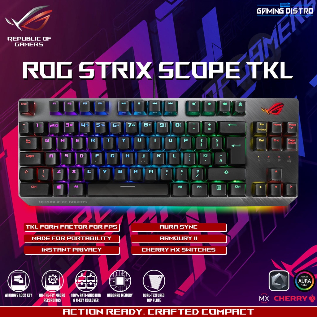Jual ROG - ASUS ROG Strix Scope TKL Mechanical Keyboard | Shopee Indonesia