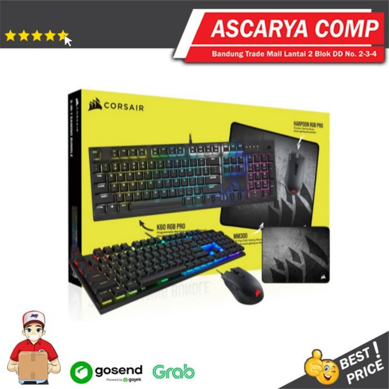 Jual CORSAIR 3-IN-1 GAMING BUNDLE (K60 RGB PRO + HARPOON RGB PRO ...