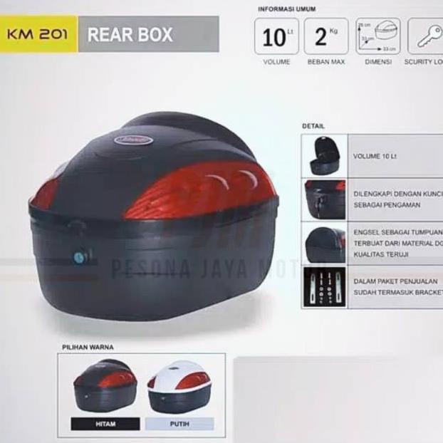 Jual Box Motor Box Belakang Motor KMI Type 201 Kapasitas 10 Liter ...