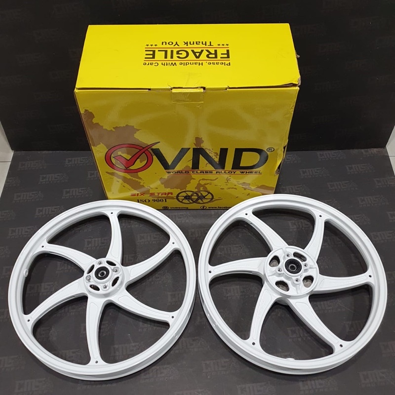 Jual Velg Velek Racing VND Six Star R17 Satria 2 Tak Putih | Shopee ...
