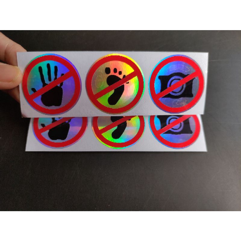 Jual Sticker dilarang foto pegang injak 1set | Shopee Indonesia
