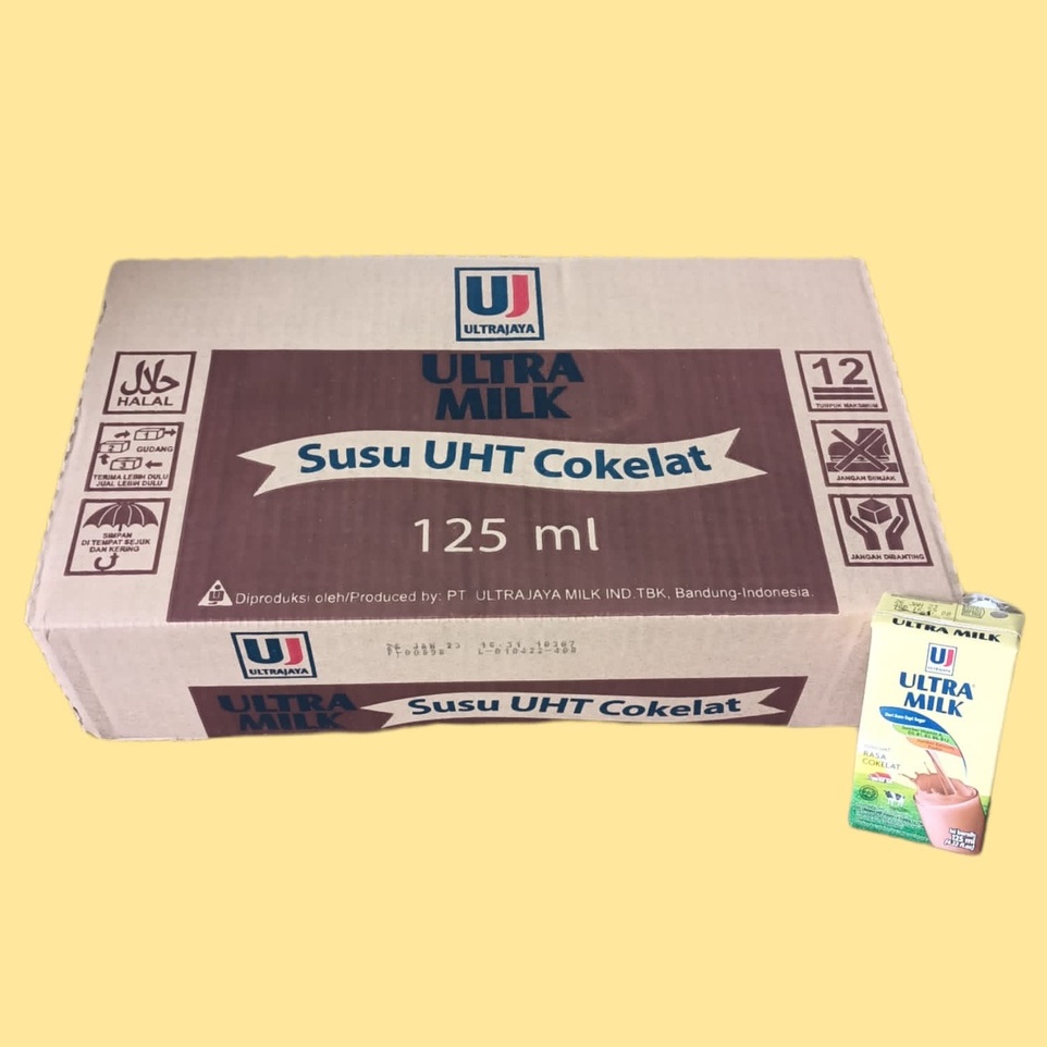 Jual Ultra Jaya UHT Susu Ultra Coklat 125 mL [40 pcs/Dus] | Shopee ...