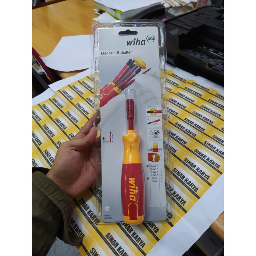 Jual Obeng WIHA SB 2831 09020 Magazine Bit Holder LiftUp Electric Listrik 6 Slim Bit Screwdriver ...