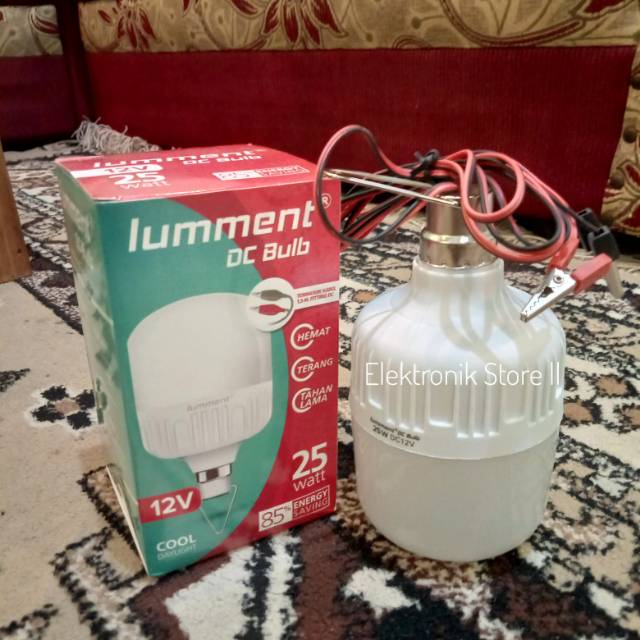 Jual Lampu LED aki 12 volt 25 Watt dengan kabel 1.5 meter LED lampu lument | Shopee Indonesia