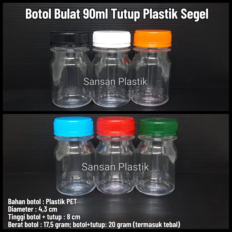Jual Botol Plastik 90 ml / Botol 90ml / Botol Tablet 90 ml / Botol ...