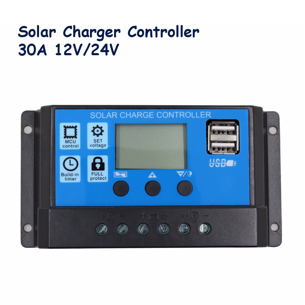 Jual Solar Charger Controller 30A Panel Surya 12V 24V | Shopee Indonesia