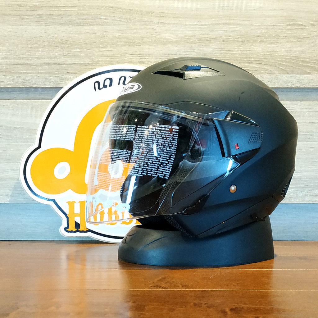 Jual Zeus Helmet ZS-611 Hitam Doff helm half face | Shopee Indonesia