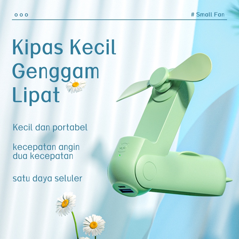 Jual 3 IN 1 Kipas Angin Mini Portabel Rechargeable Fan Asli Kipas Angin ...