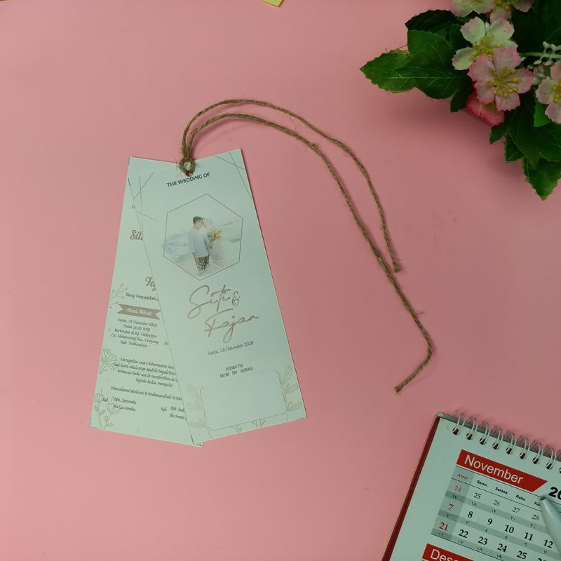 Jual undangan pernikahan hangtag 2ply | Shopee Indonesia