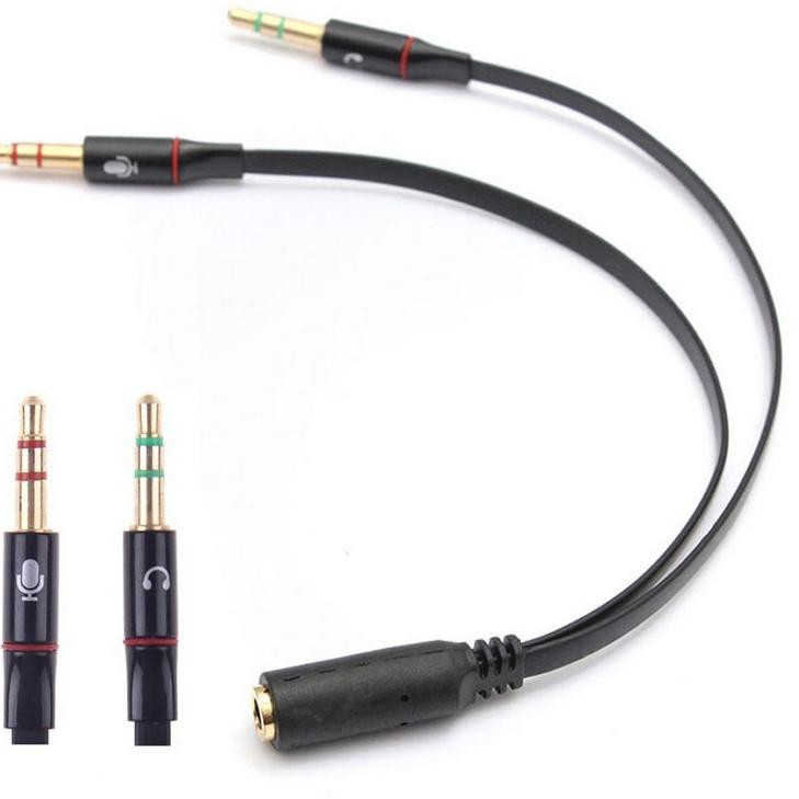 Jual Kabel Splitter Audio Jack 3.5mm Female ke Dual 3.5mm Male HiFi Mic ...