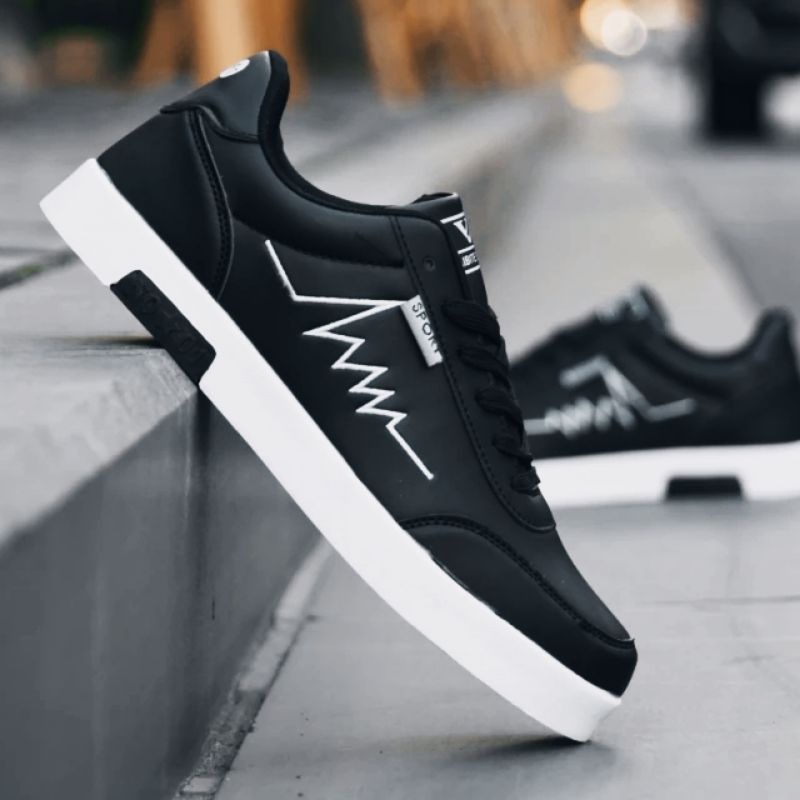 Jual Senji ss sepatu sneakers casual pria hitam putih | Shopee Indonesia