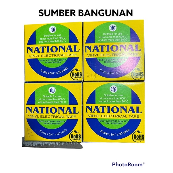 Jual ISOLASI KABEL LISTRIK / ISOLASI NATIONAL 18 M / ISOLASI 12 MM ...
