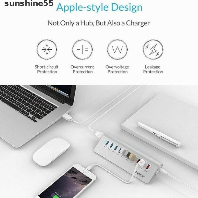 Jual Sunshine Hub Adapter 7 Port Usb 3.0 Kecepatan Tinggi Untuk Windows ...
