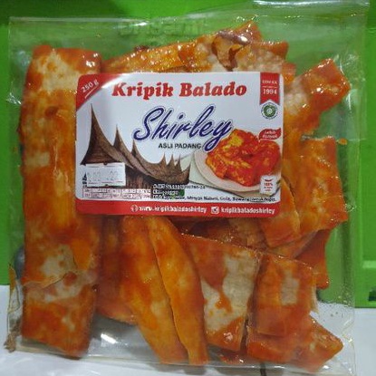 Jual KRIPIK / KERIPIK BALADO SINGKONG SANJAY SHIRLEY ASLI PADANG 250Gr ...