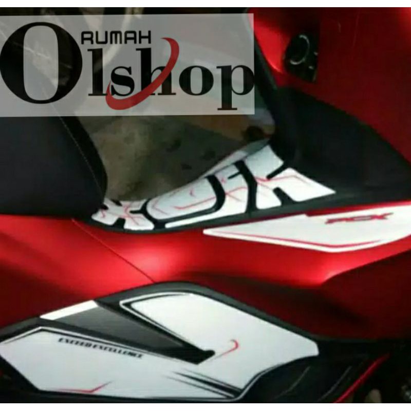Jual TANKPAD PCX FULL PUTIH LIS MERAH/HITAM | Shopee Indonesia