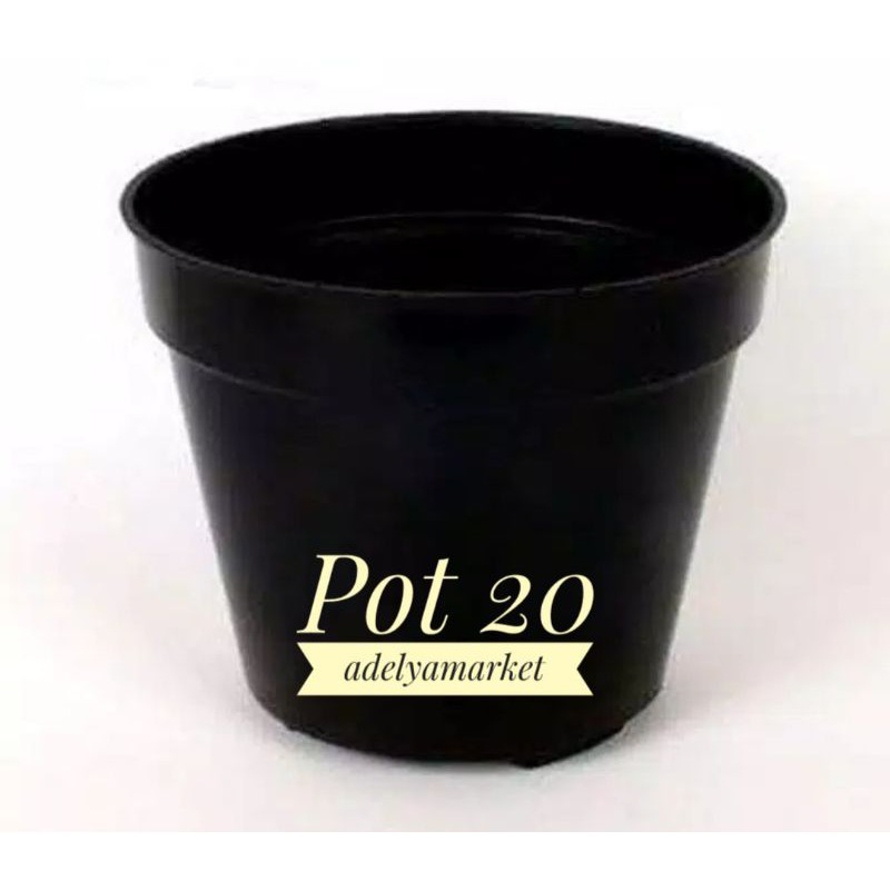 Jual 12 pc Pot bibit 20 HITAM NKT / pot hitam 20 | Shopee Indonesia