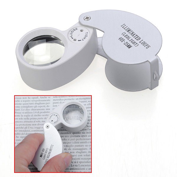 Jual Loupe Magnifier 40x LED Light Zoom Mikroskop Microscope Kaca ...