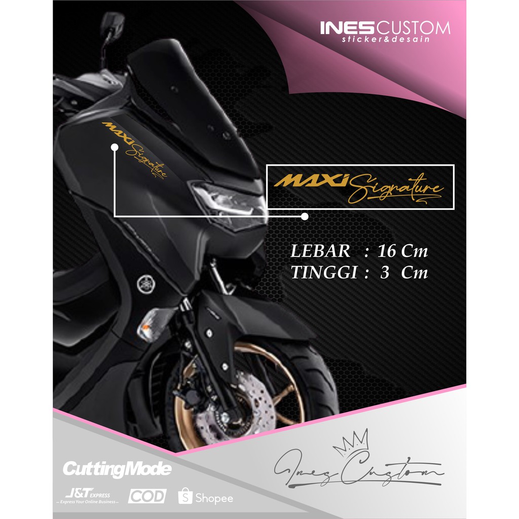 Jual Stiker maxi signature CUSTOM | Shopee Indonesia