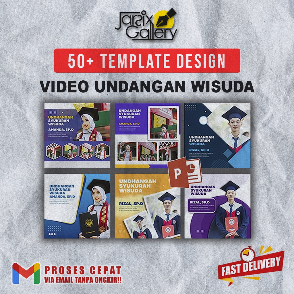 Jual 50+ Template Design Undangan Wisuda Digital Video PPT (PowerPoint ...
