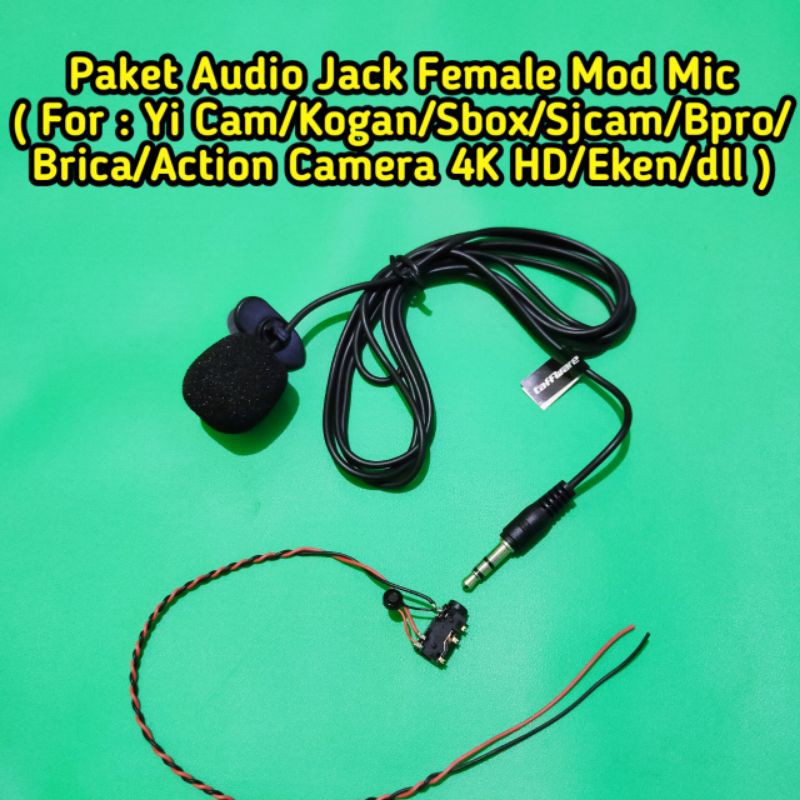 Jual Audio Jack Female 3.5mm Modif Mic External Yi Cam Discovery Kogan ...