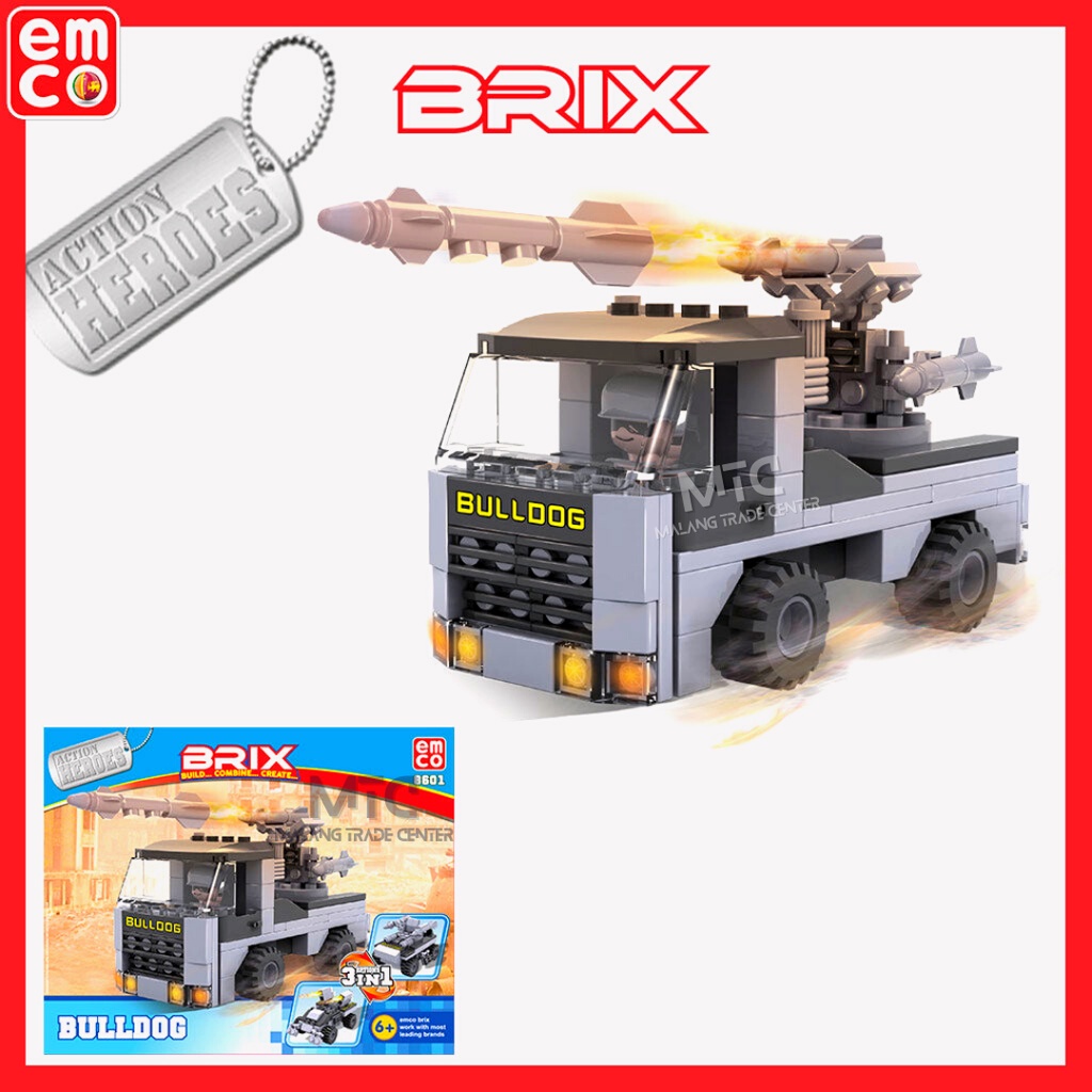 Jual Mainan Balok Lego Bricks Emco Brix Action Heroes Mobil Polisi ...