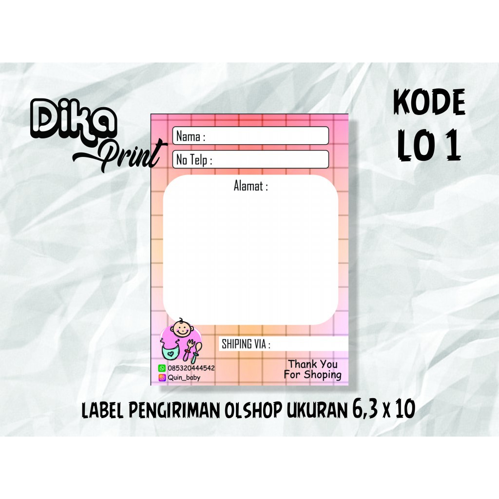 Jual Stiker label Label pengiriman olshop murah | Shopee Indonesia