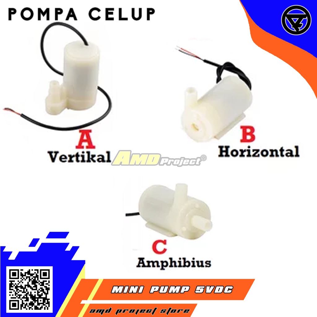Jual Pompa Air Celup Mini Summersible Water Pump DC Arduino 3-6V 5 Volt ...