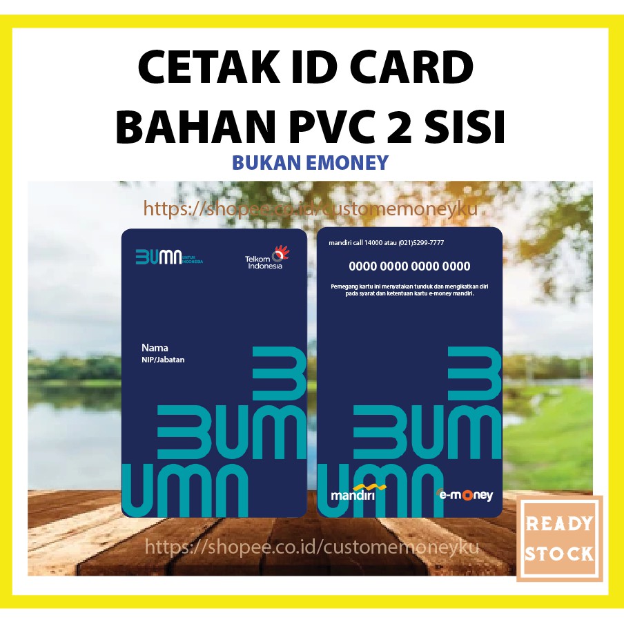 Jual CUSTOM KARTU BAHAN PVC ID CARD BUMN TERBARU TELKOM KARTU PEGAWAI ...