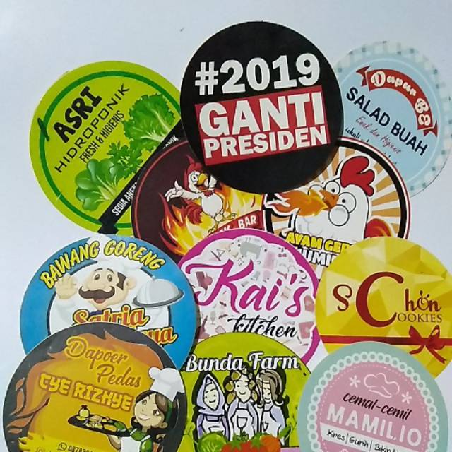 Jual Stiker Bulat 5 cm + 2.5 | Shopee Indonesia