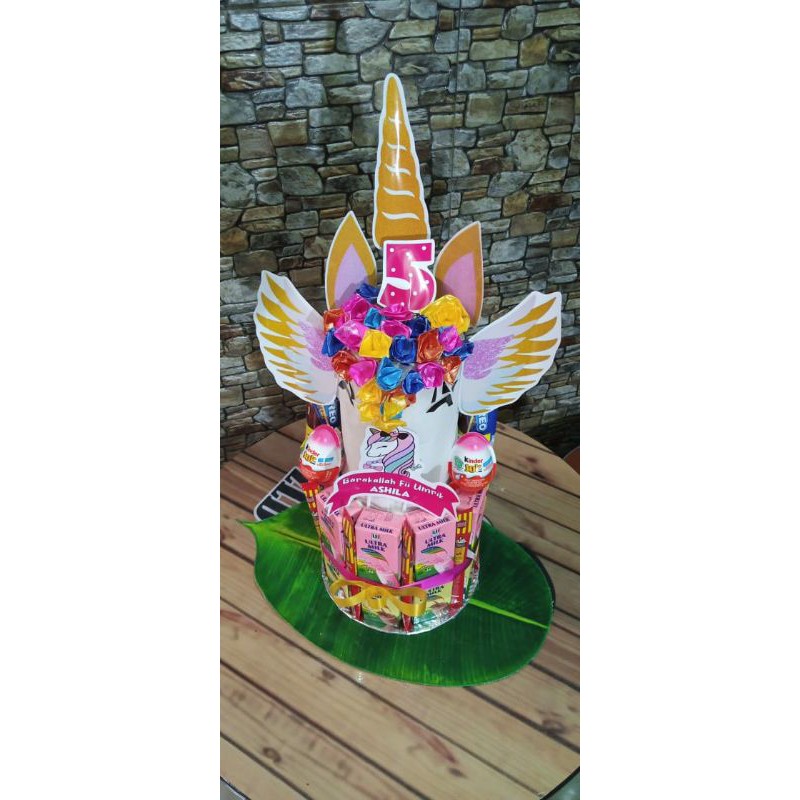 Jual set topper unicorn (tanduk, kuping, sayap,angka & topper nama ...